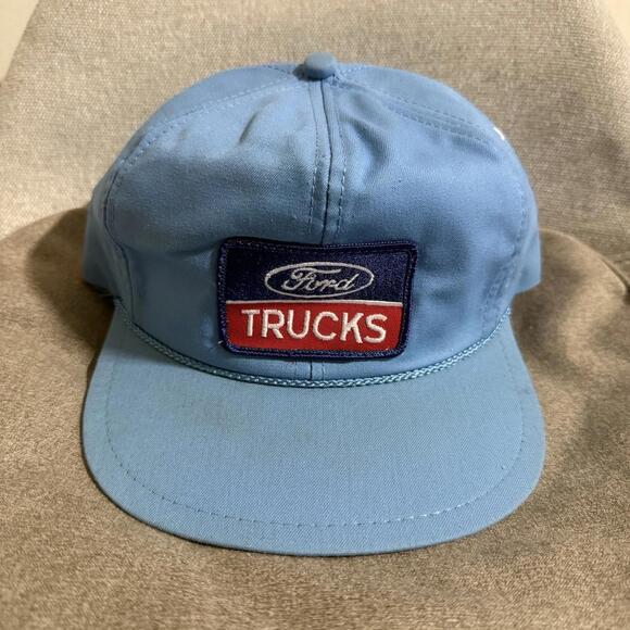 Accessories | Vintage Ford Trucks Rope Snapback Hat Light Blue Patch ...